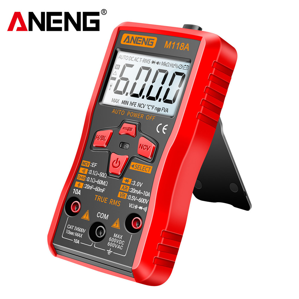 M118A Digital Mini Multimeter Tester Auto Multimetro True Rms ...